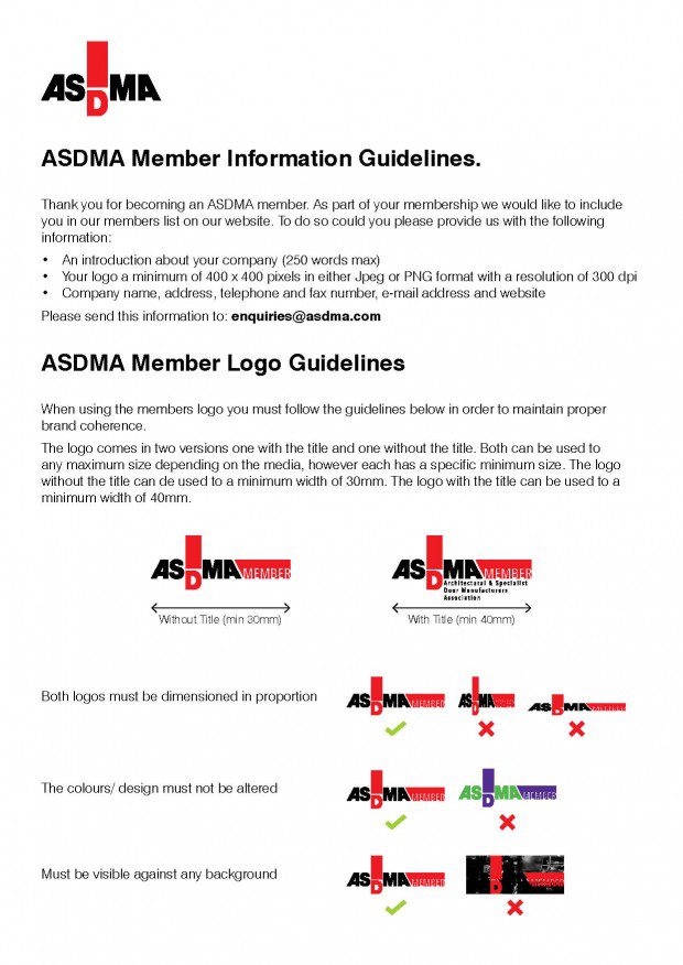 Member's Logo Usage Guide - ASDMA